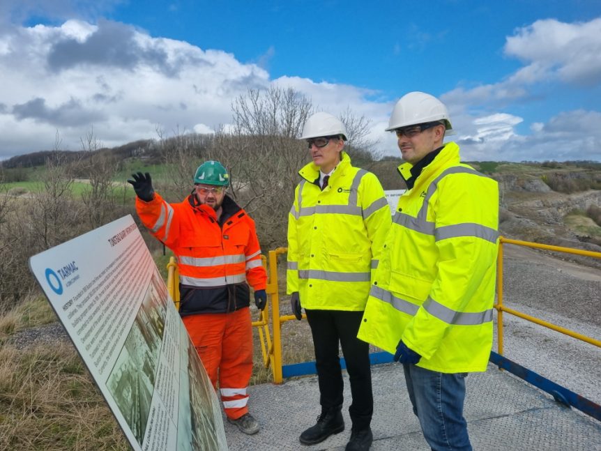 Shadow industry minister visits Tarmac’s Tunstead Quarry - Tarmac