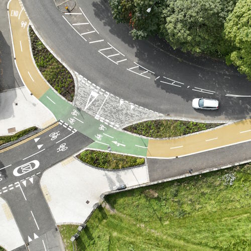 Coloured asphalt cycleway for sustainable infrastructure project – Tarmac