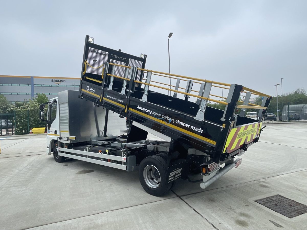 Tarmac trials UK first EV tipper for low emissions transport - Tarmac