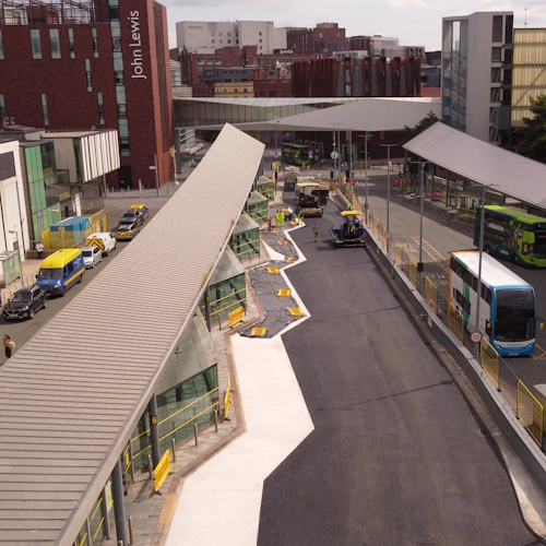 Low carbon fibre reinforced concrete for busy bus station – Tarmac